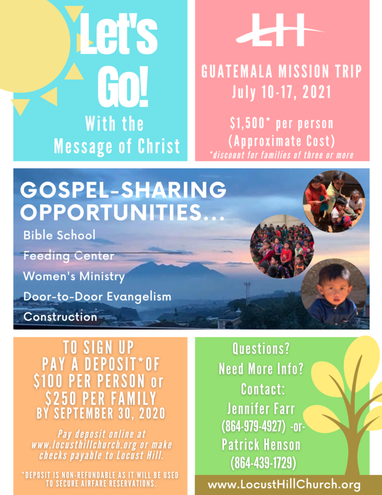Mission Trips - LOCUST HILL BAPTIST CHURCH