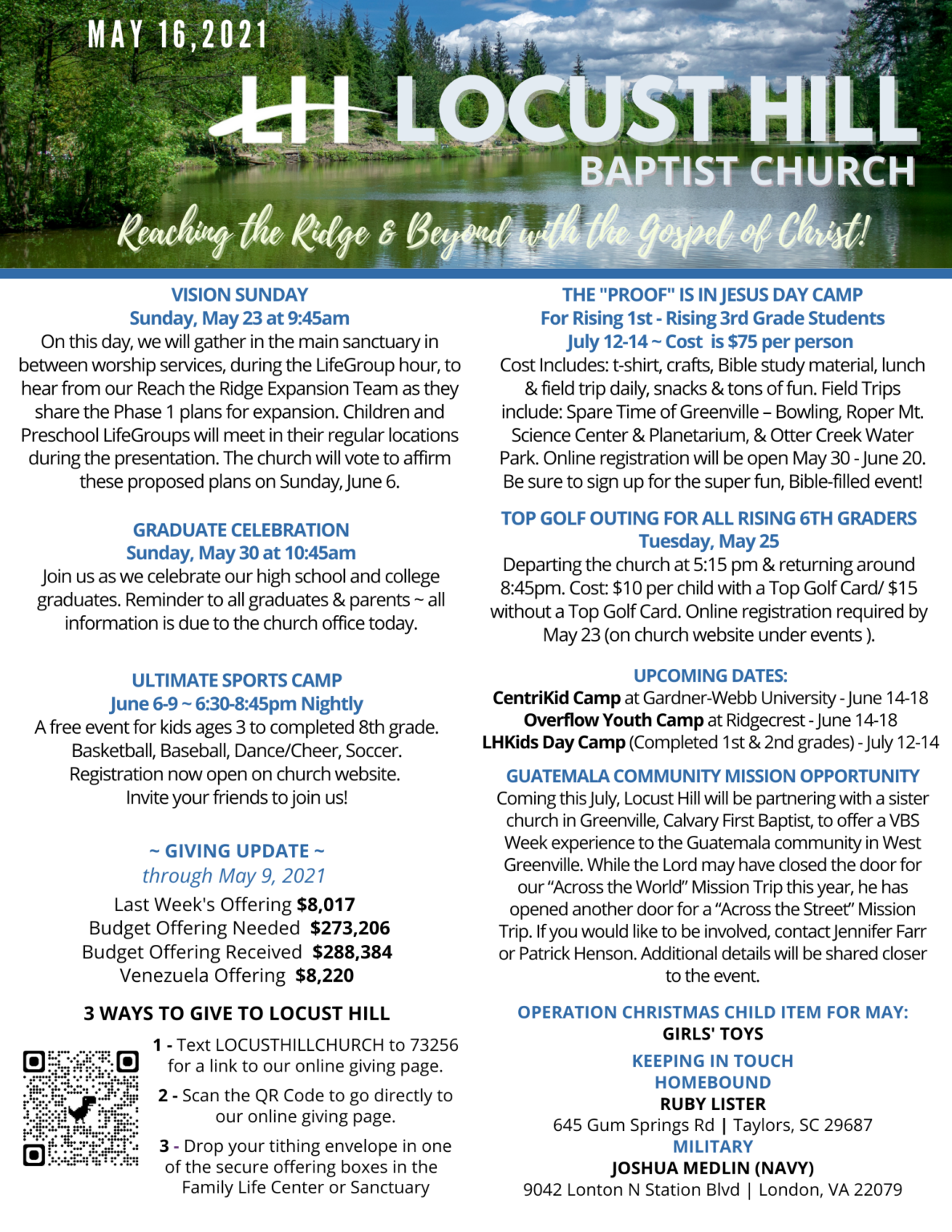 Worship Guide - LOCUST HILL BAPTIST CHURCH