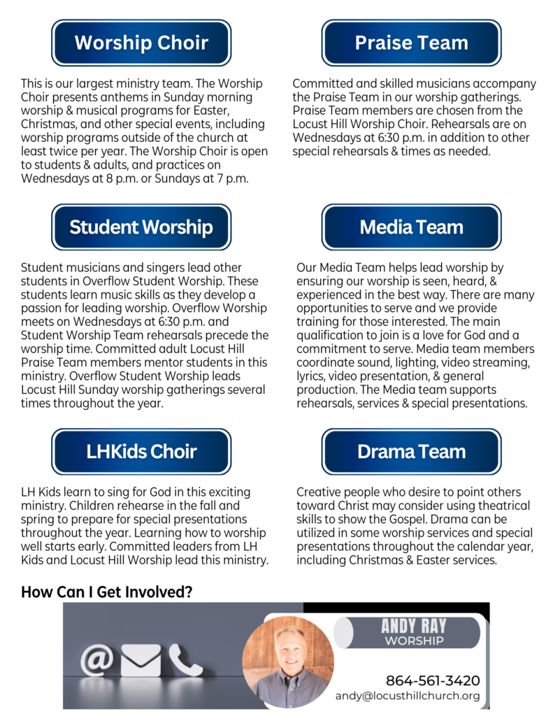 Worship Arts - LOCUST HILL BAPTIST CHURCH